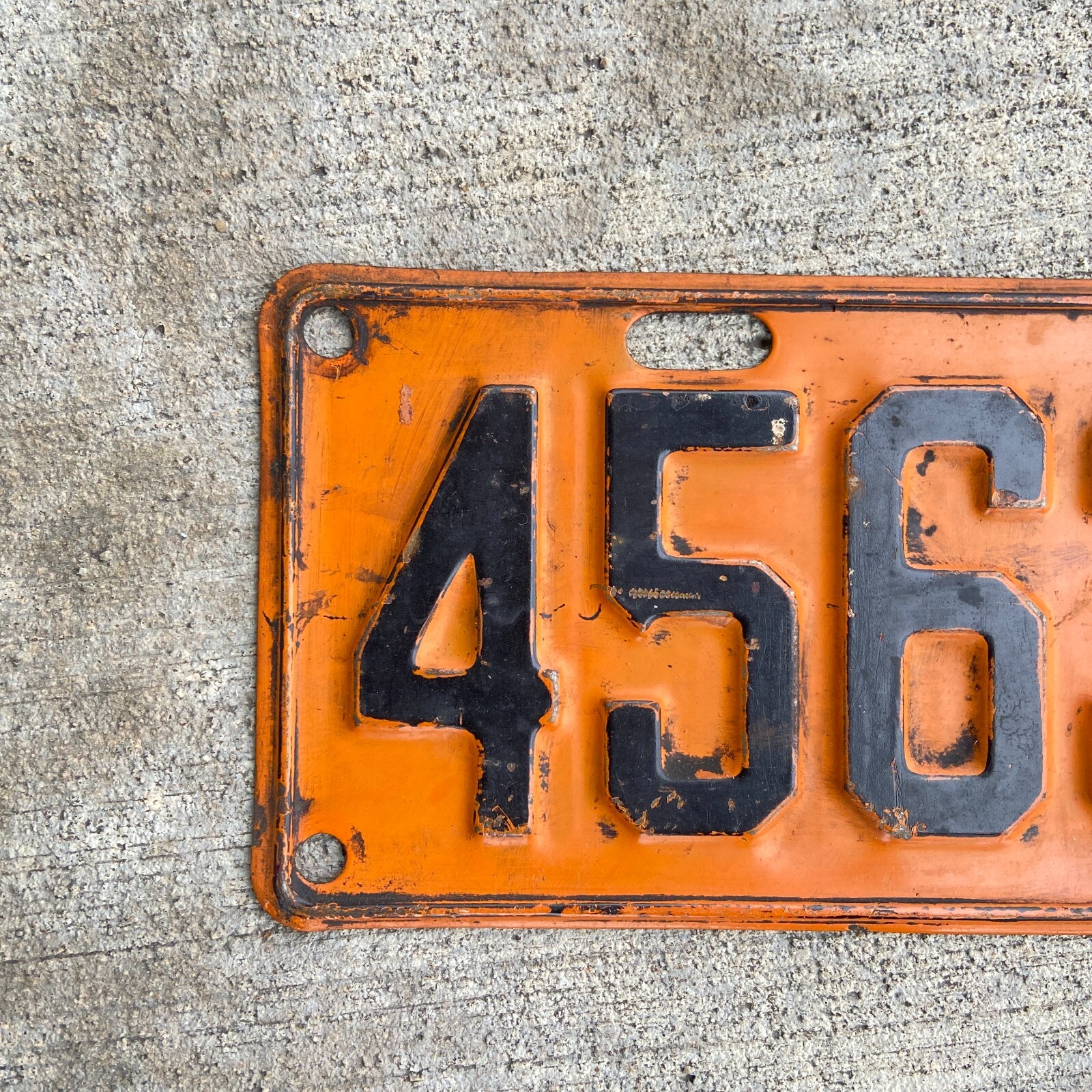 1927 Illinois License Plate Nice Low Number 4 Four Digit 4563 Auto ...