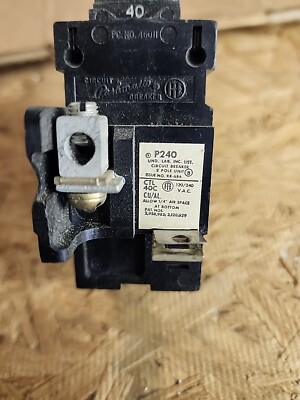 Pushmatic P240 40 Amp 2 Pole Type P Circuit Breaker ITE with Bottom ...