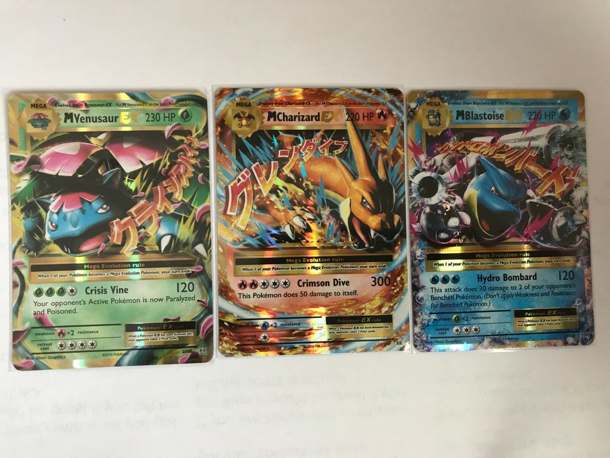 Mega Blastoise Charizard Venusaur Cards