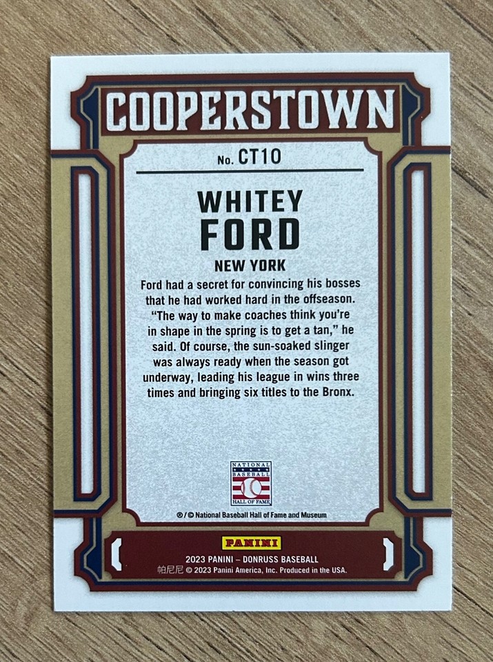 Whitey Ford #CT10 2023 Donruss Cooperstown Pink Fireworks New York ...