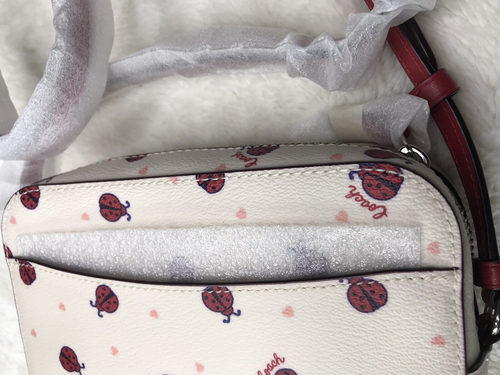 Coach Cross Body Camera Bag Ladybug White Red 2461, Khaki/blue 91677 | eBay