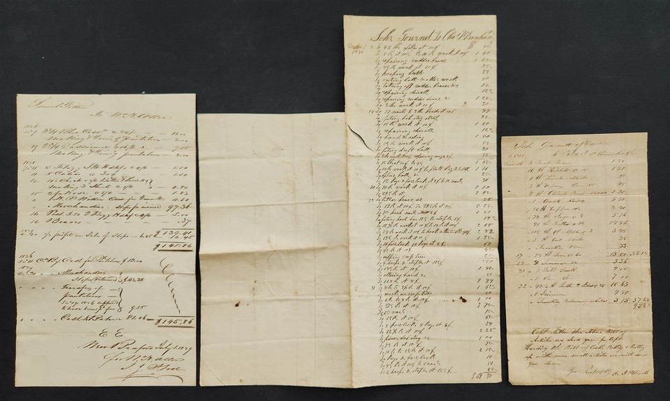 1840s antique SHIP Captain SAMUEL TILTON new bedford ma marthas ...