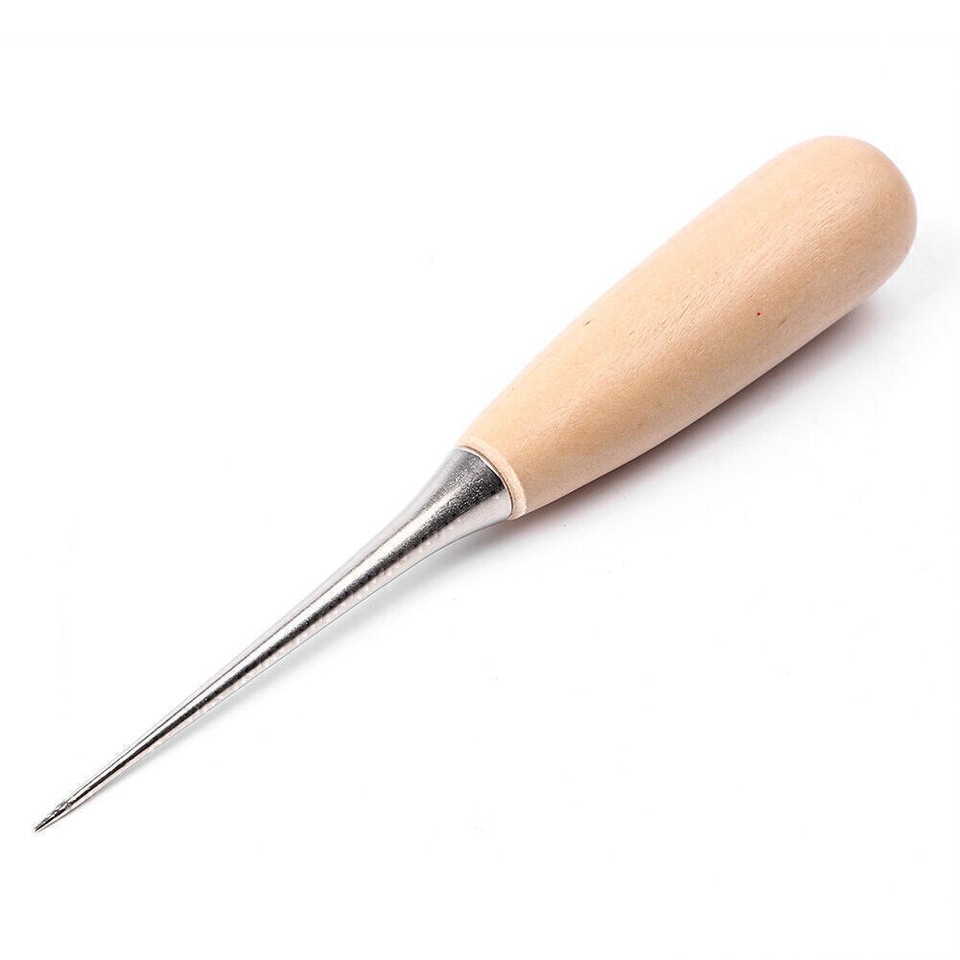 12cm Wood + Metal Handle Leather Craft Stitching Awl Sewing ...
