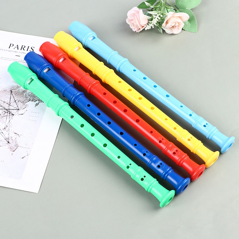 8 Holes Plastic Recorder Long Flute Woodwind Instrument Colorful ...