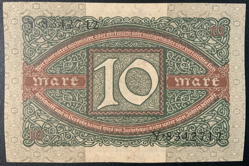 1920 GERMANY PAPER MONEY - 10 MARK BANKNOTE! | eBay