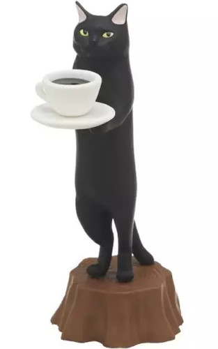 Cat Lab Retro Cafe Black Cat & Hot Coffee Mini Figure Capsule Toy | eBay