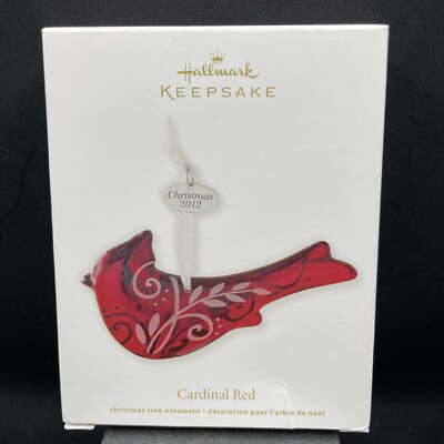 New In Box! 2012 Hallmark Keepsake Ornament “Cardinal Red" Glass Bird ...