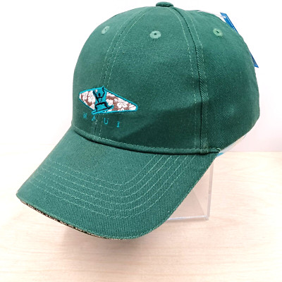 Hawaii Maui Adjustable StrapBack Beach Hat Cap Hawaiian Headwear, Green ...