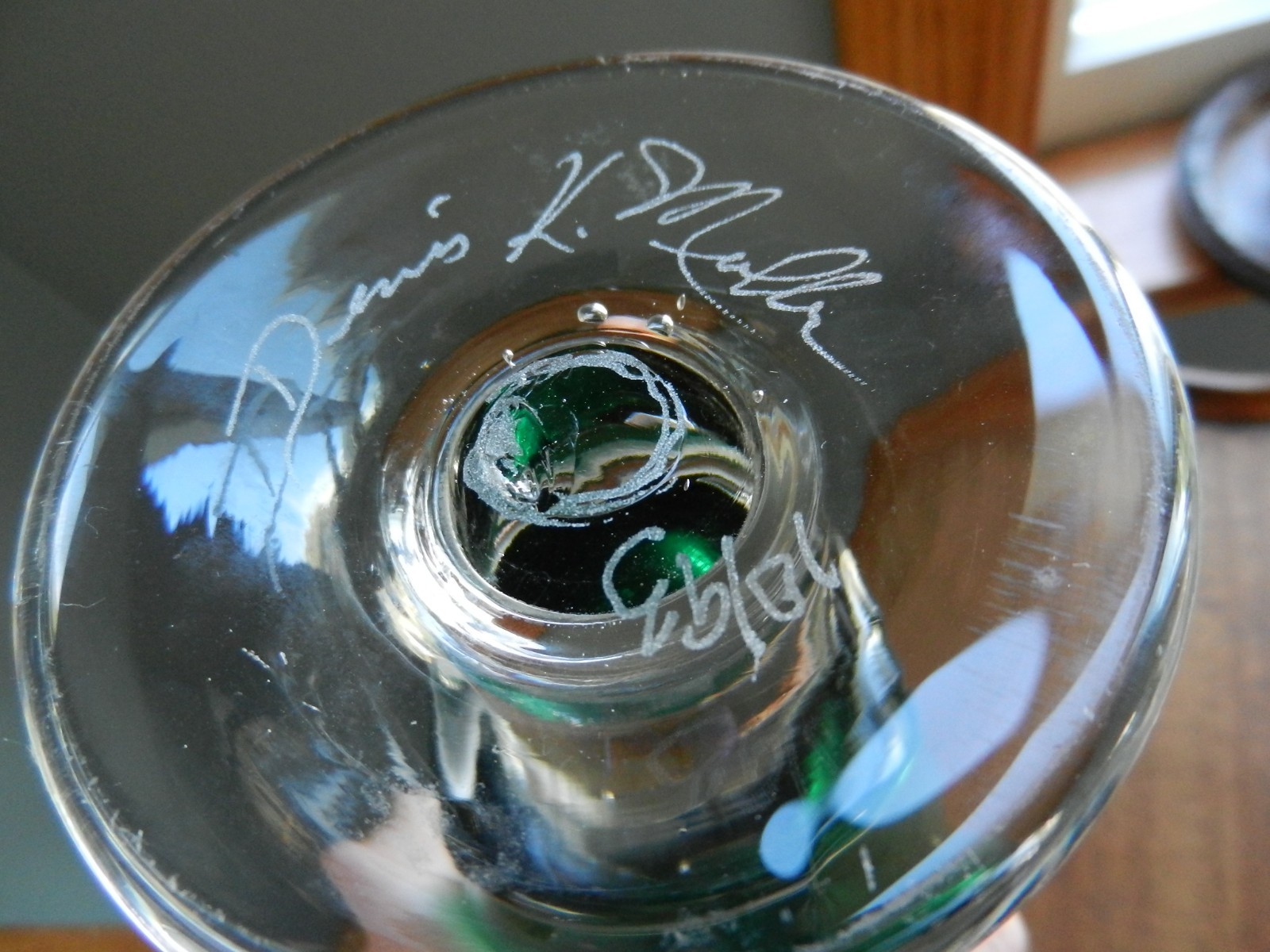 Dennis K Mullen art glass vase signed and dated 10/93 | eBay