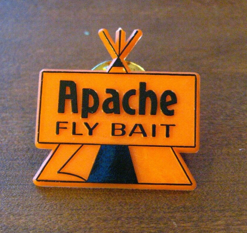 Apache Fly Bait Lapel Pin - Vintage Native American Indian Teepee Tipi ...