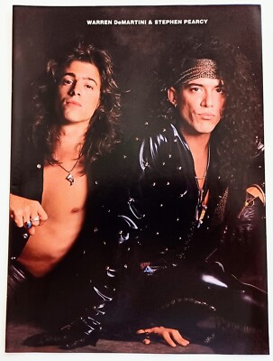 RATT~STEPHEN PEARCY & WARREN DeMARTINI~ORIG 1989 POSTER~FULL PAGE PINUP ...