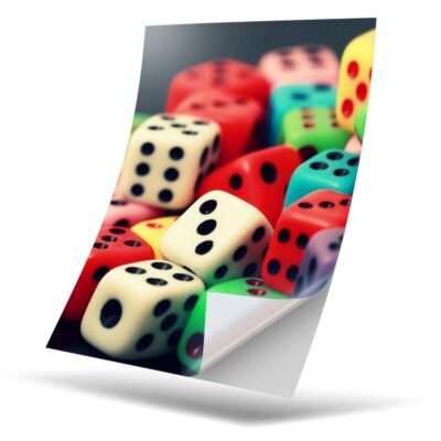 1 x Vinyl Sticker A4 - Colorful Dice Board Game Retro #8963 | eBay UK
