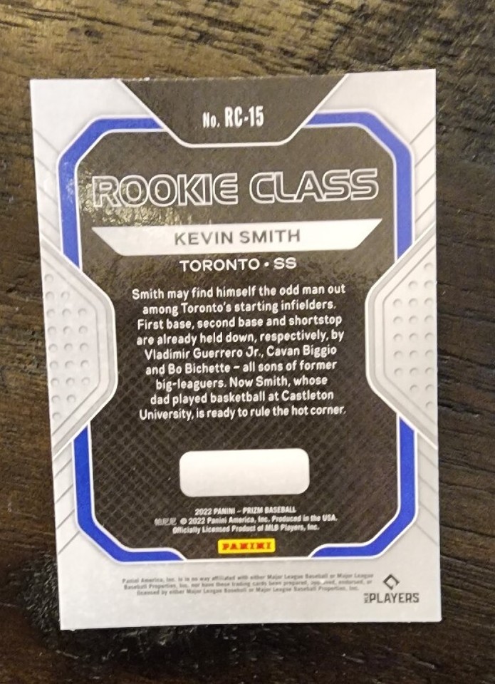 2022 Panini Silver Prizm KEVIN SMITH Rookie Card RC RC-15 | eBay