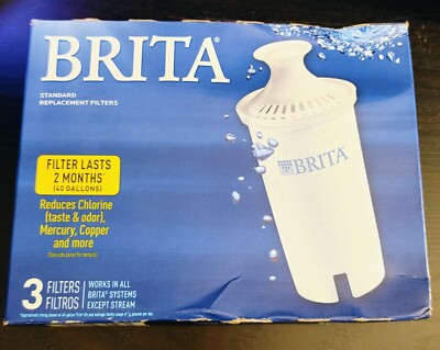 BRITA Standard Replacement Filters - 3 Filter Replacement Pack, Open ...