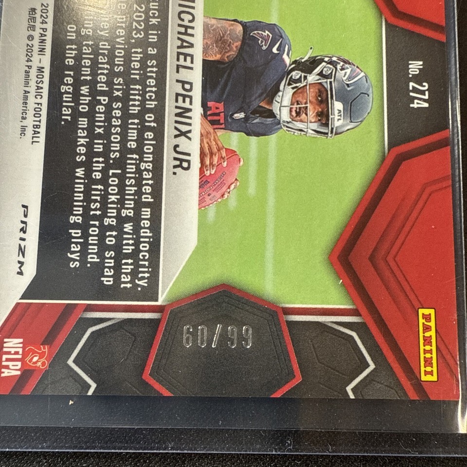 2024 Panini Mosaic - NFL Debut Blue Mosaic Prizm #274 Michael Penix Jr ...