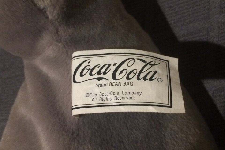 Coca-Cola Coke Gray Seal with Red Ball 11" Long Bean Bag Stuffed Animal ...