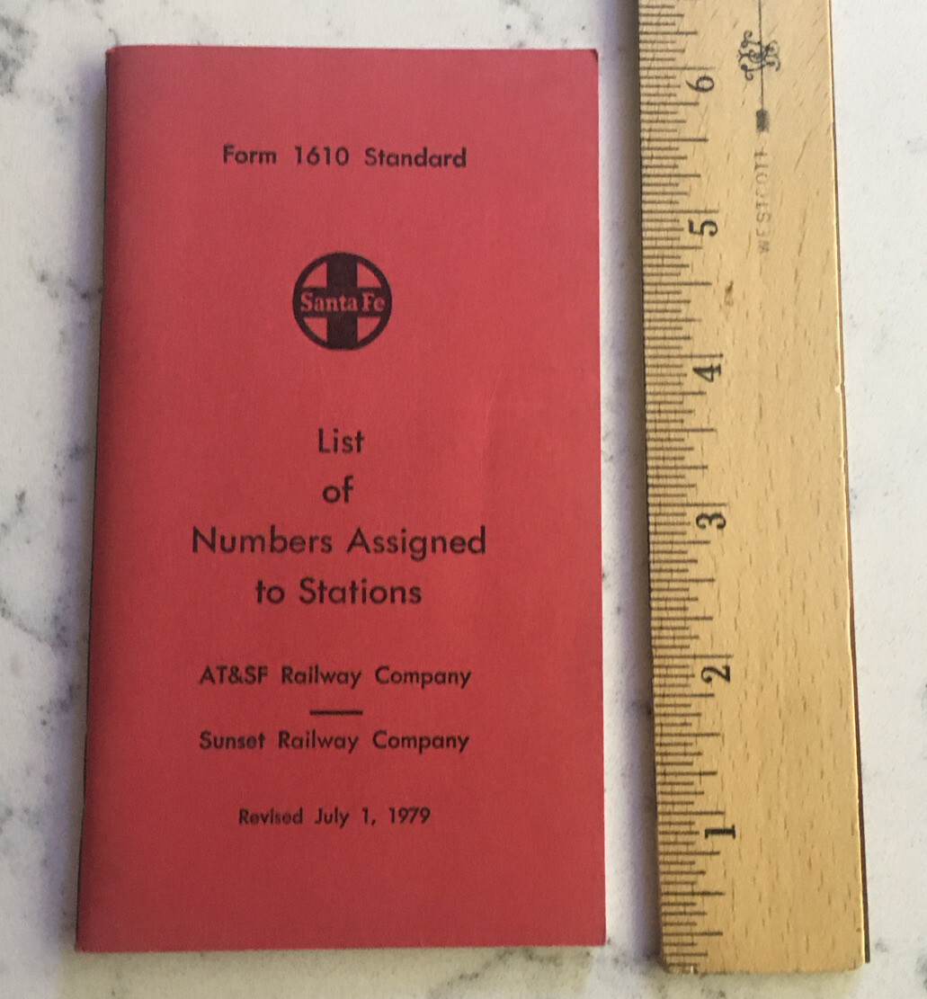 VINTAGE EMPLOYEE RULE BOOK SANTA FE FORM 1610 NUMBERS ASSIGNED TO ...