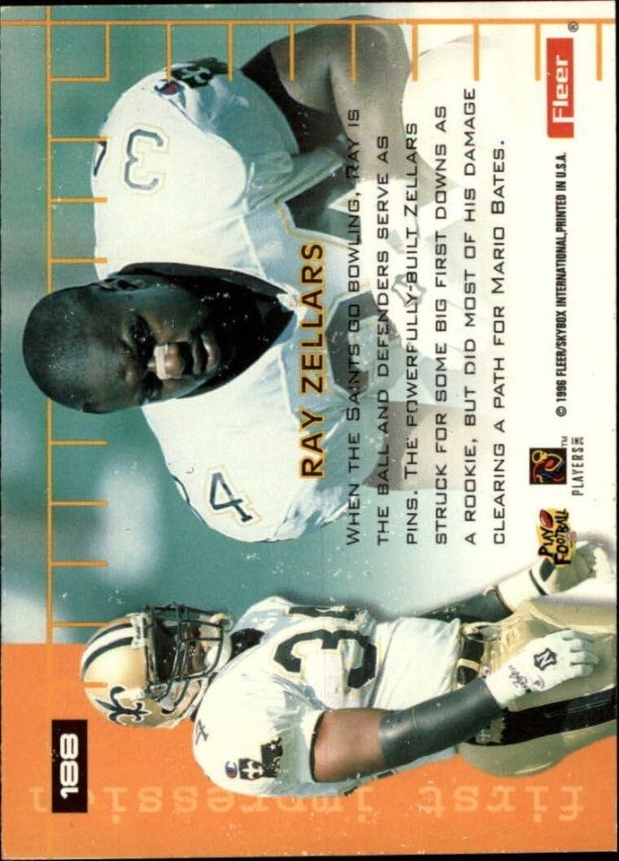 1996 Ultra Football Card #188 Ray Zellars FI | eBay