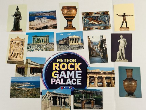 16 GREECE VINTAGE COLOR POSTCARDS ACROPOLIS ATHENS PYLOS MYKONOS ...