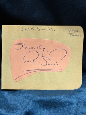 👀Smilin' Jack Smith "On Moonlight Bay" Signed Autograph 3x5 Index Card ...