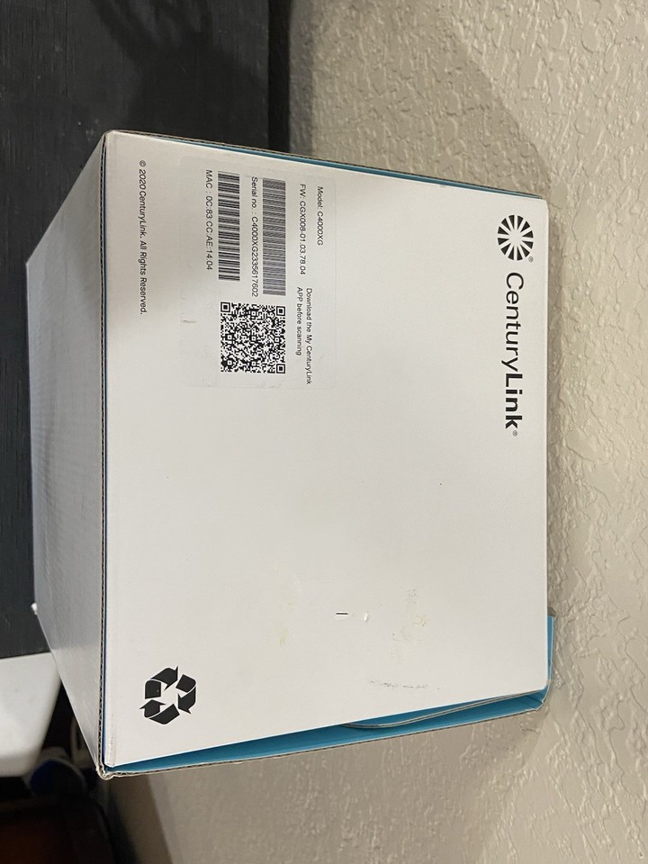 New CenturyLink Greenwave C4000LG Wireless 802.11AX Router Modem | eBay