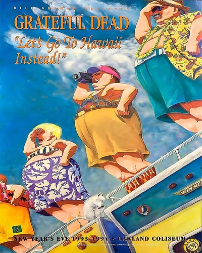 Affiche Grateful Dead 1993 1994 - Hawaii Humor Wall Art -... | eBay
