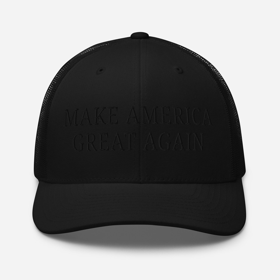 Make America Great Again Subtle Black Elon Musk Slogan Trucker Cap MAGA ...