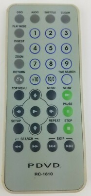 Mintek RC-1810 ~ PDVD Portable DVD Player Remote Control | eBay