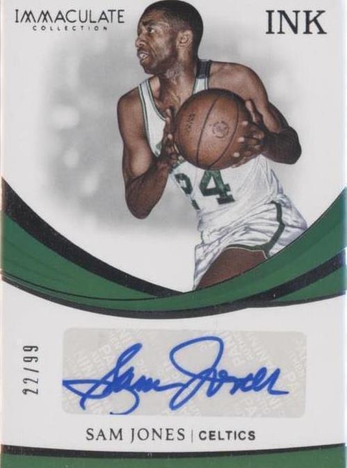2018-19 Panini Immaculate Collection - Immaculate Ink Sam Jones #IK-SJN ...