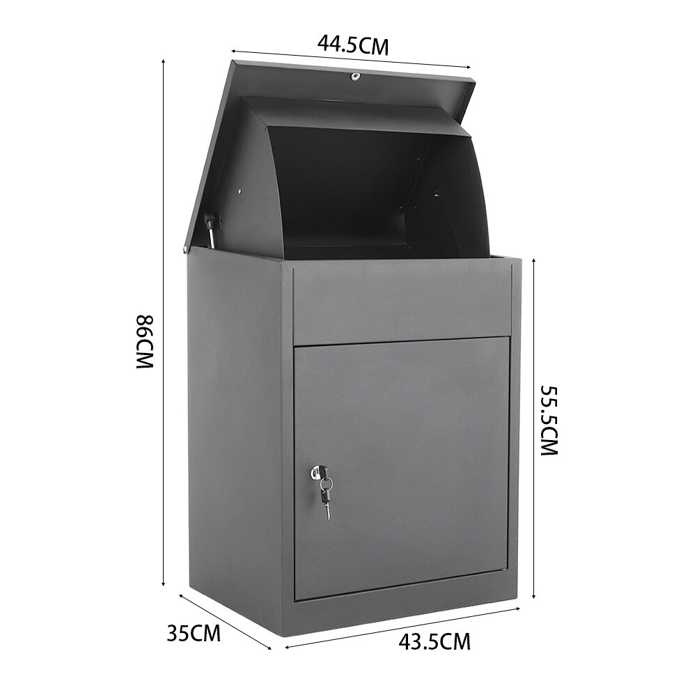 Large Outdoor Wall Mounted Parcel Drop Box Lockable Secure Delivery ...