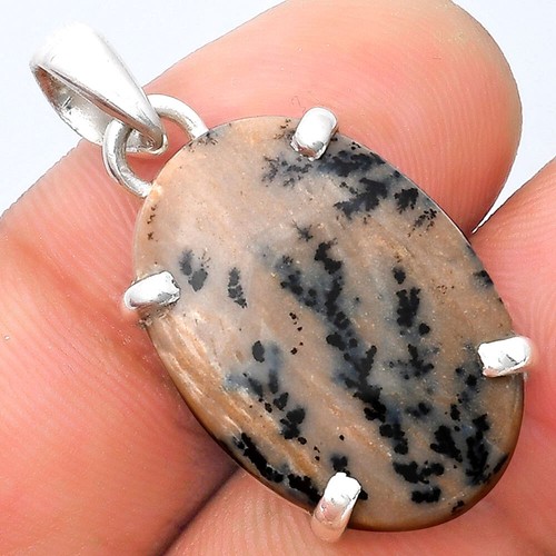 Natural Russian Honey Dendrite Opal 925 Sterling Silver Pendant Jewelry ...