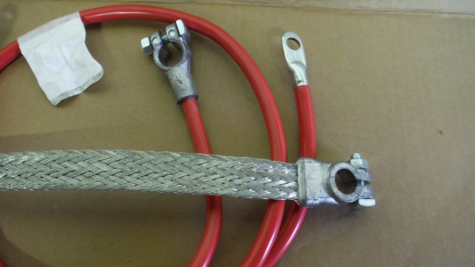 FARMALL M, MV, SUPER M & MTA BATTERY CABLE SET. 3 CABLES. #2 GAUGE SEE ...