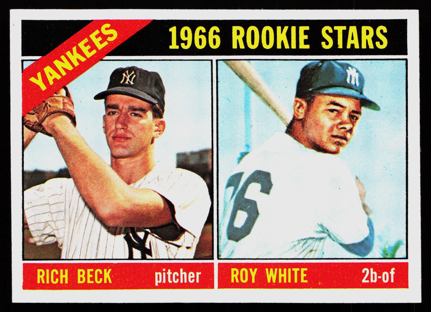 1966 Topps Rookie RC Yankees 1966 Rookie Stars (Rich Beck / Roy White ...