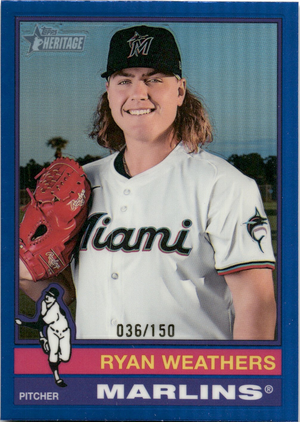 2025 Topps Heritage - Ryan Weathers #275 Chrome Blue Border /150 for ...