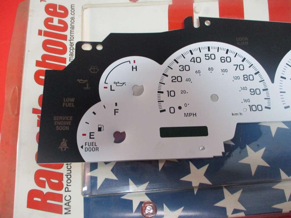 2000-2002 Ford F150 F-150 Expedition White Gauge Face 100 MPH Mac 2210 ...