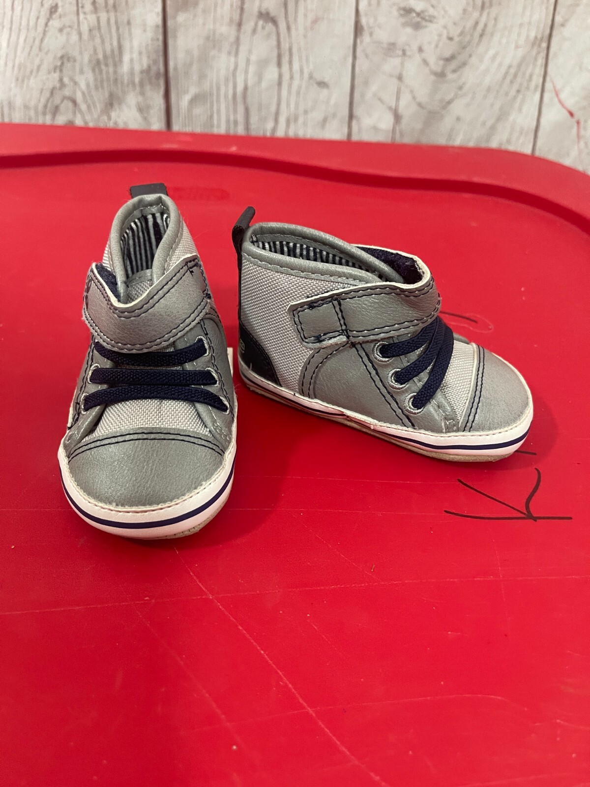 Surprise by Stride Rite Baby Toddler High Tops Gray Size 0-6M | eBay