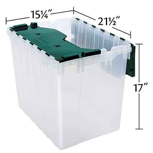 66497 18 Gallon Plastic Stackable Storage Keepbox Tote Container With ...