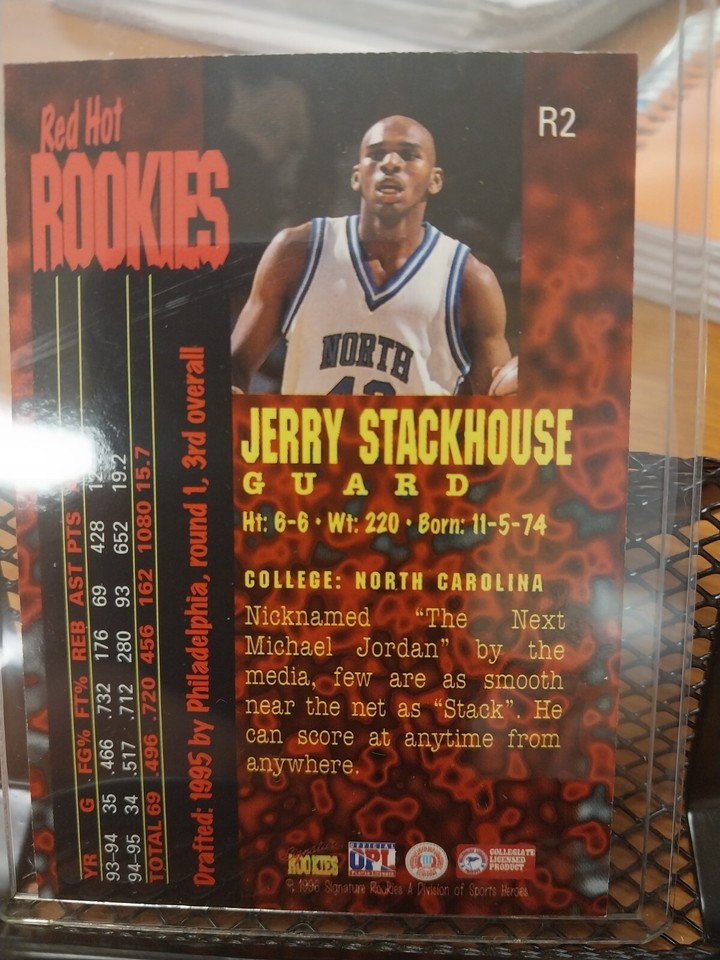 Jerry Stackhouse 1995 Signature Red Hot Rookies R2 | eBay