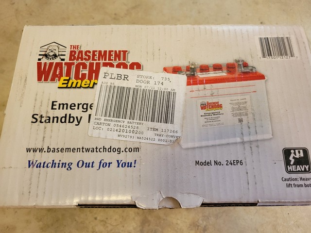 Basement Watchdog 24EP6 12V Sump Pump Battery for sale online | eBay