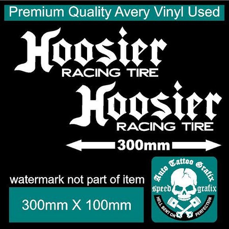 HOOSIER RACING TIRE DECAL STICKER X2 CAR RALLY MOTORSPORT MOTOR RACING ...