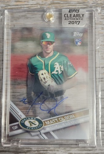 2017 Topps Clearly Authentic Autographs - Matt Olson #CAAU-MO (AU, RC ...