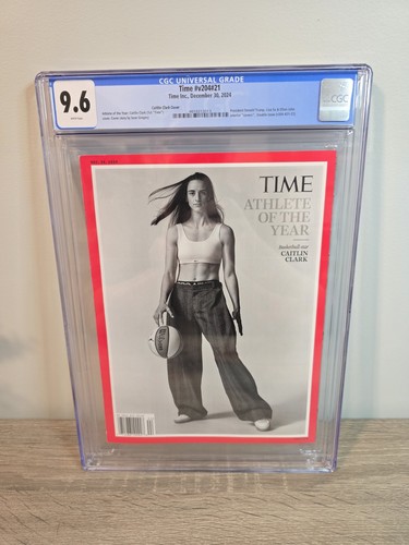 🔥CAITLIN CLARK - TIME MAGAZINE - ATHLETE OF THE YEAR 2024 - CGC 9.6🔥 | eBay
