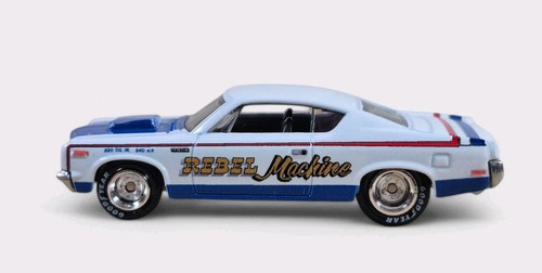 1970 AMC REBEL MACHINE Diorama Collectible DieCast Model Car 1:64 White ...