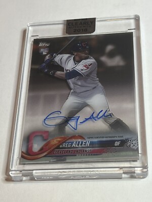 2018 Topps Clearly Authentic Greg Allen Autograph Rookie #CAA-GA | eBay