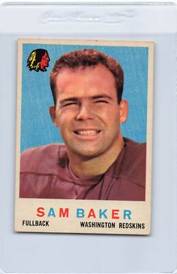 1959 Topps #175 Sam Baker Redskins EX 2176 | eBay