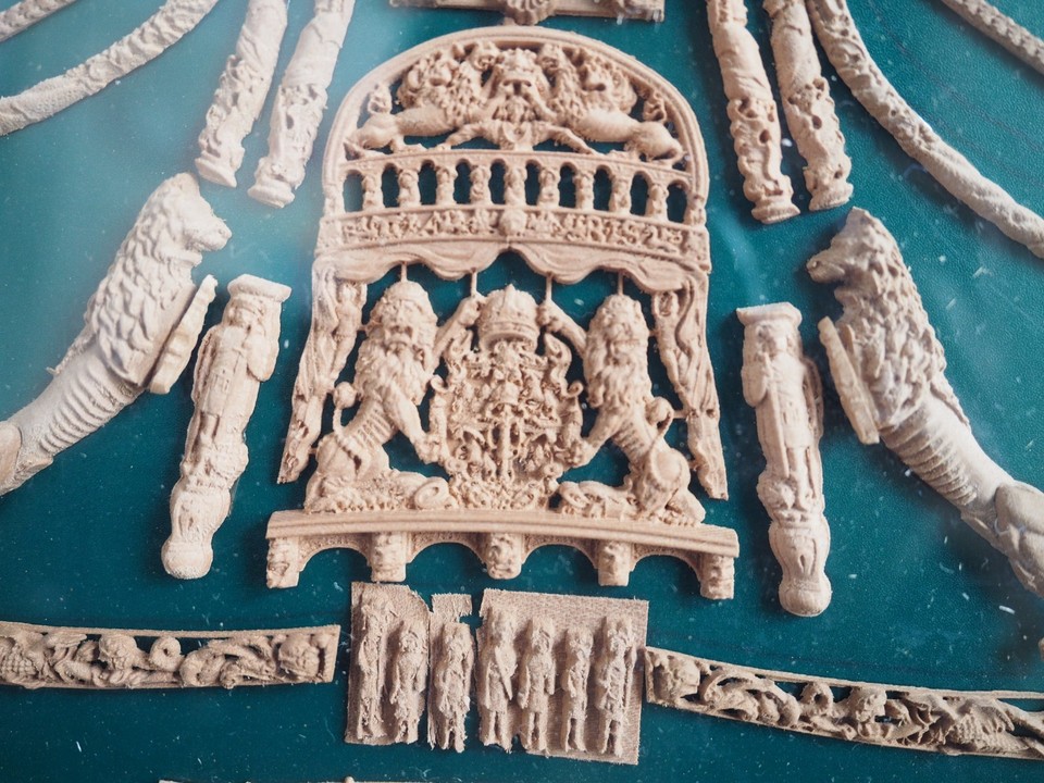 Swedish Warship Wasa Vasa Scale 1/78 Carving Pieces Pear wood model ...