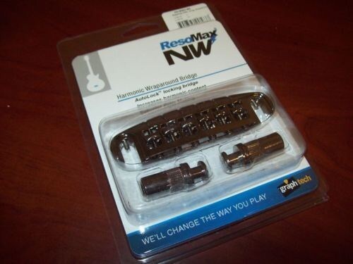 NEW - Graph Tech Resomax NW1 Wrap-Around Bridge, BLACK NICKEL, PM-8593 ...