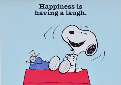 Peanuts Snoopy Greeting Card - Happiness Is Having A Laugh - Just ...