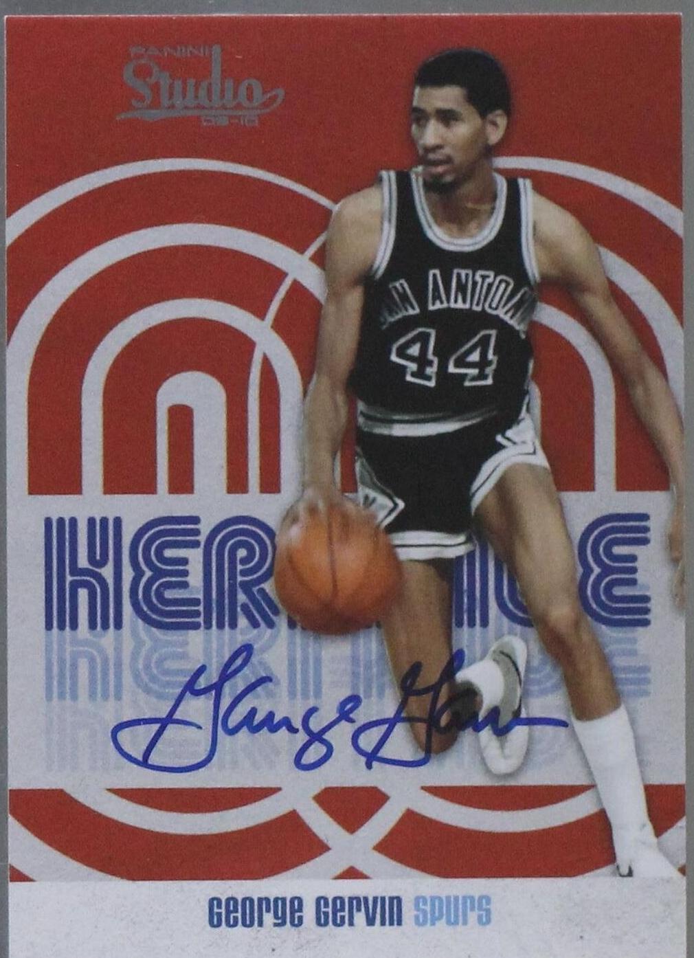 2009-10 Panini Studio - Heritage George Gervin #15 Signatures /99 (AU ...