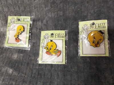 Set of 3 Vintage Tweety Bird Pins Brand New still in packaging | eBay